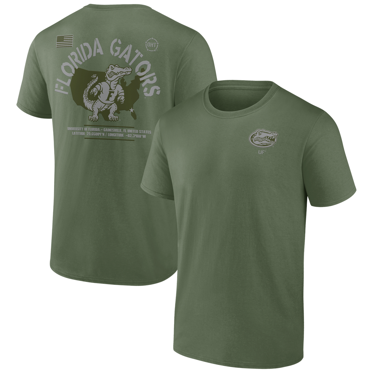 Florida Gators Olive Green OHT Military Appreciation Base T'Shirt ...