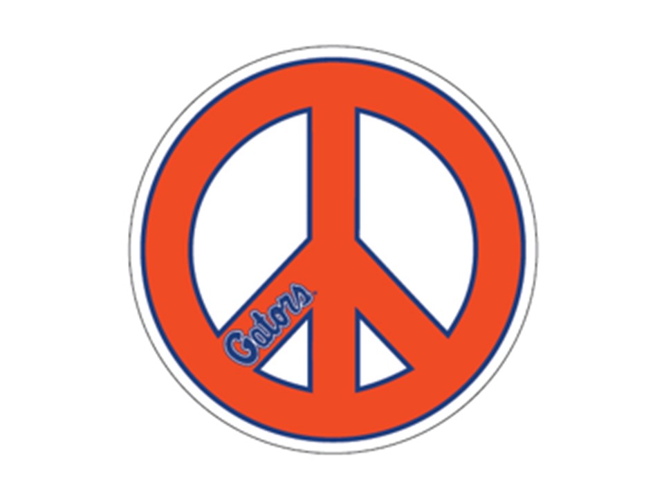 3" Orange Peace Sign Decal – Gator Haven