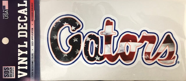 Florida Gators Script 6" Decal - American Flag – Gator Haven